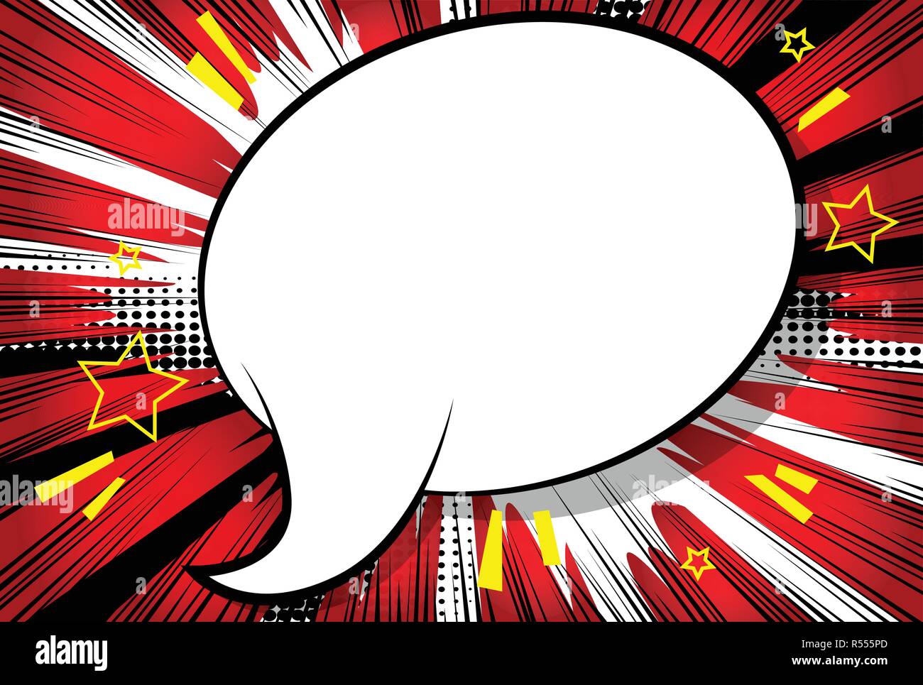 Vector illustrated retro comic background, pop art vintage style ...