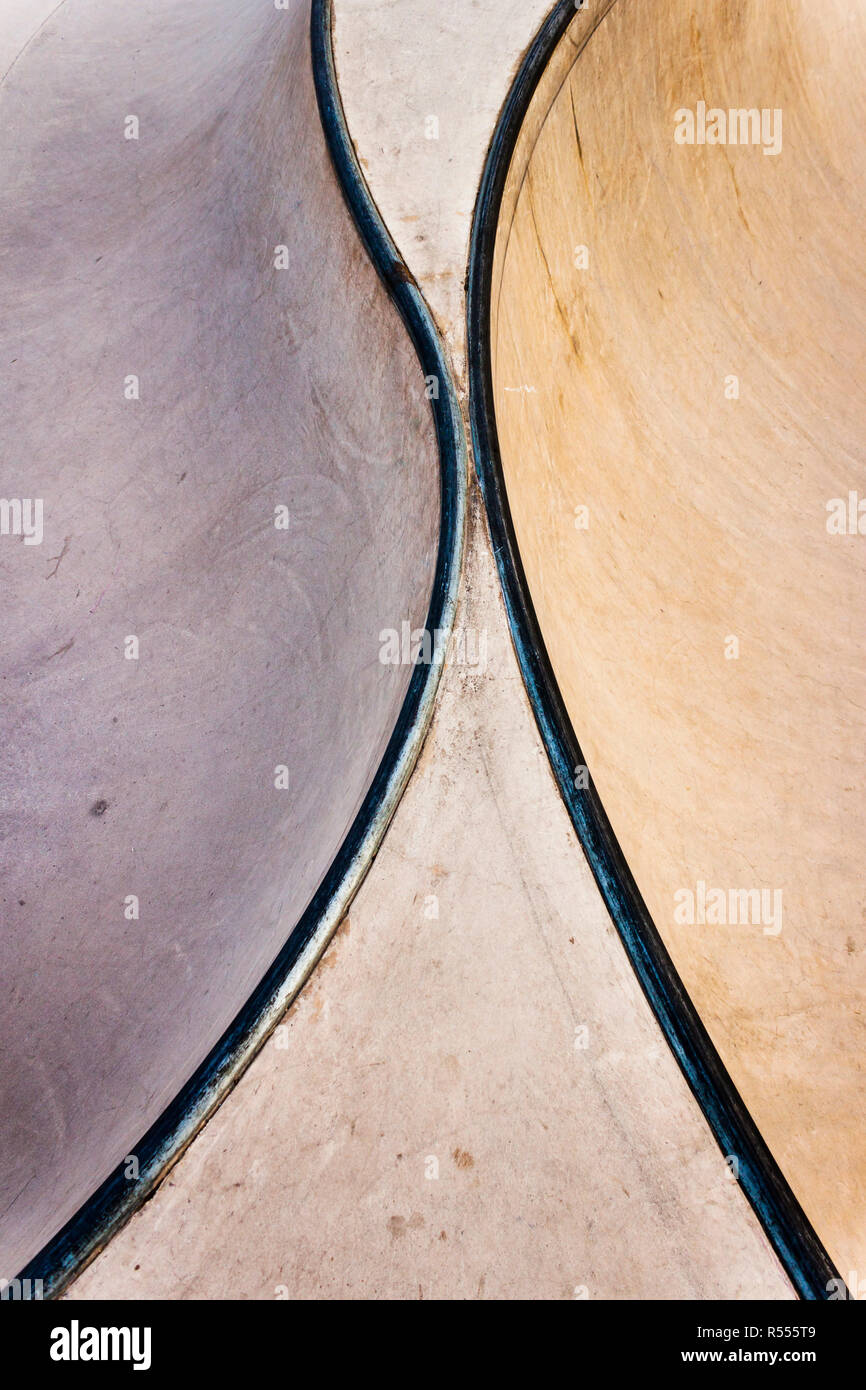 Skate-park rails background Stock Photo - Alamy