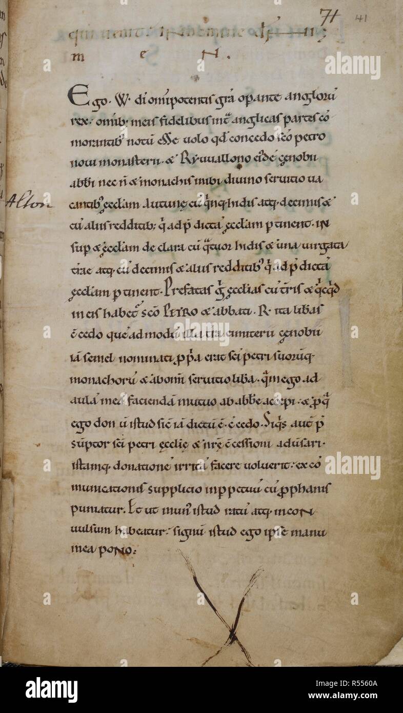 Grant by William I to Riwallon, Abbot of New Minster, of the churches ...