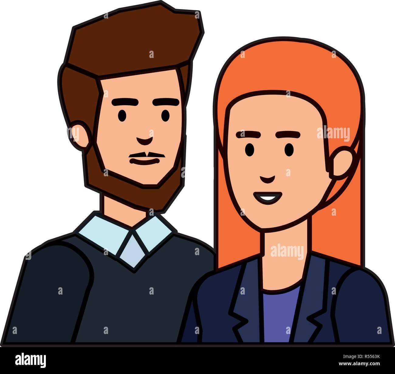 business couple avatars characters Stock Vector Image & Art - Alamy