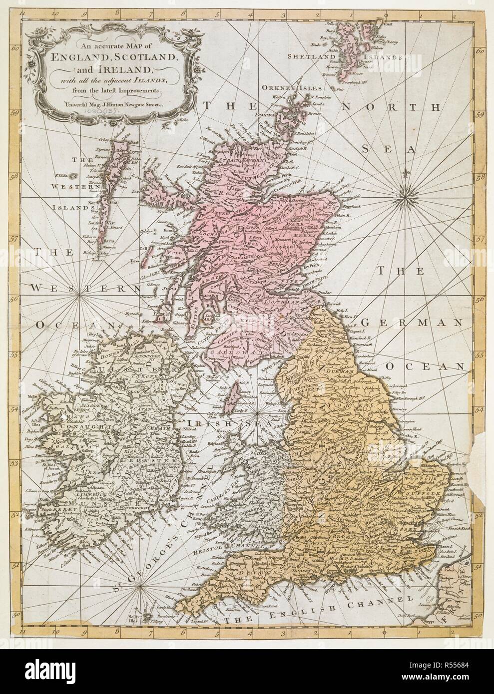 A map of the British Isles. An accurate Map of England, Scotland and ...