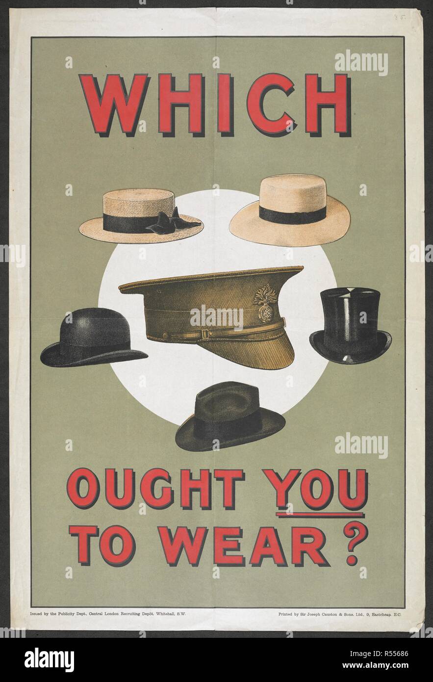 'Which ought you to wear?' A patriotic poster of the First World War to ...