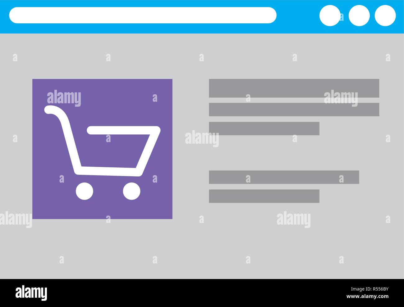 template webpage with shopping cart Stock Vector Image & Art - Alamy