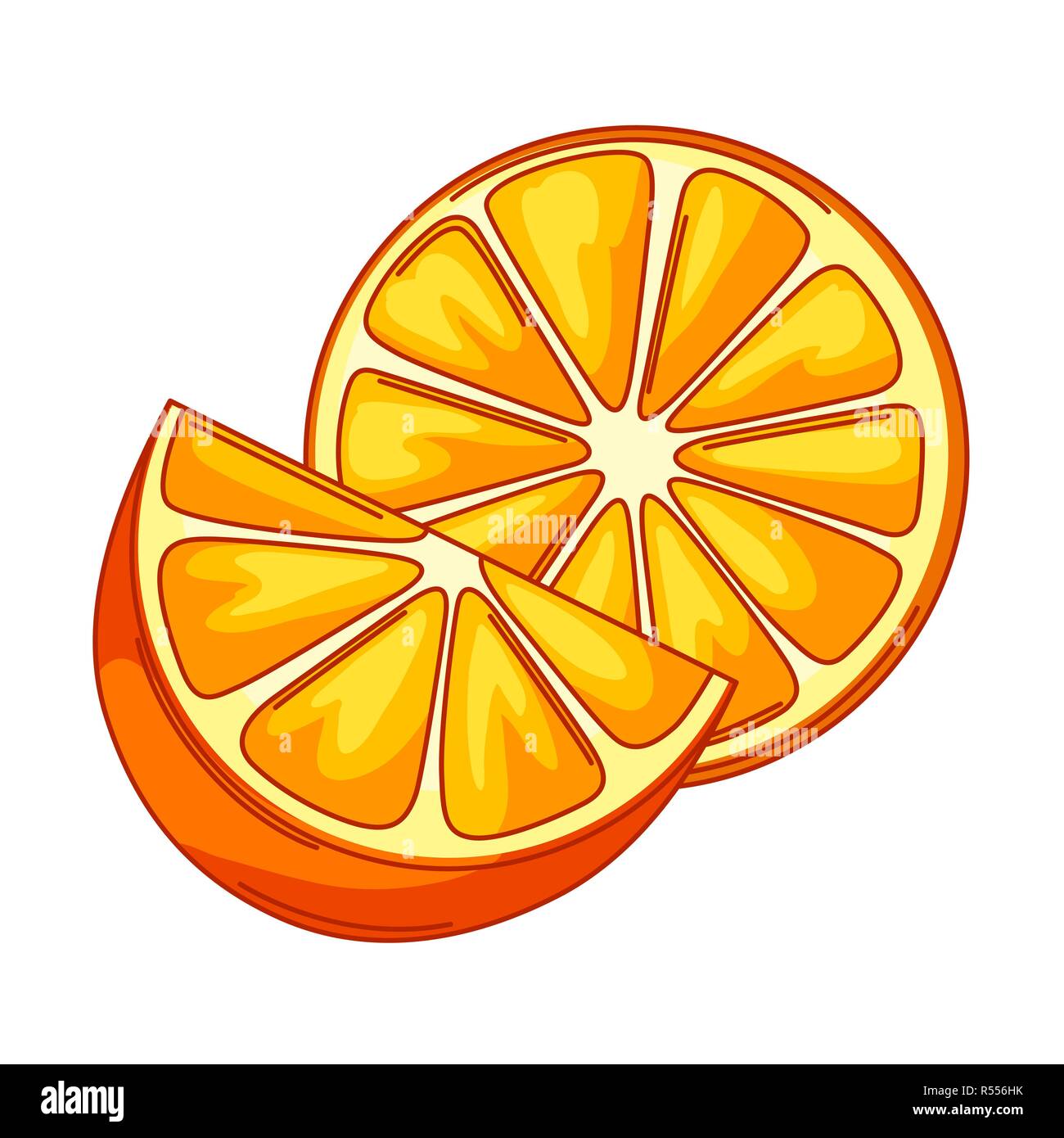 Whole orange slices Stock Vector Images - Alamy