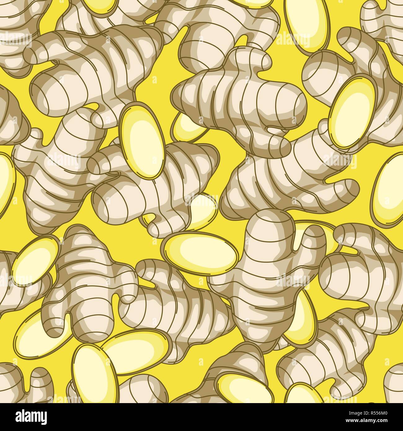 Ginger botanical Stock Vector Images - Alamy