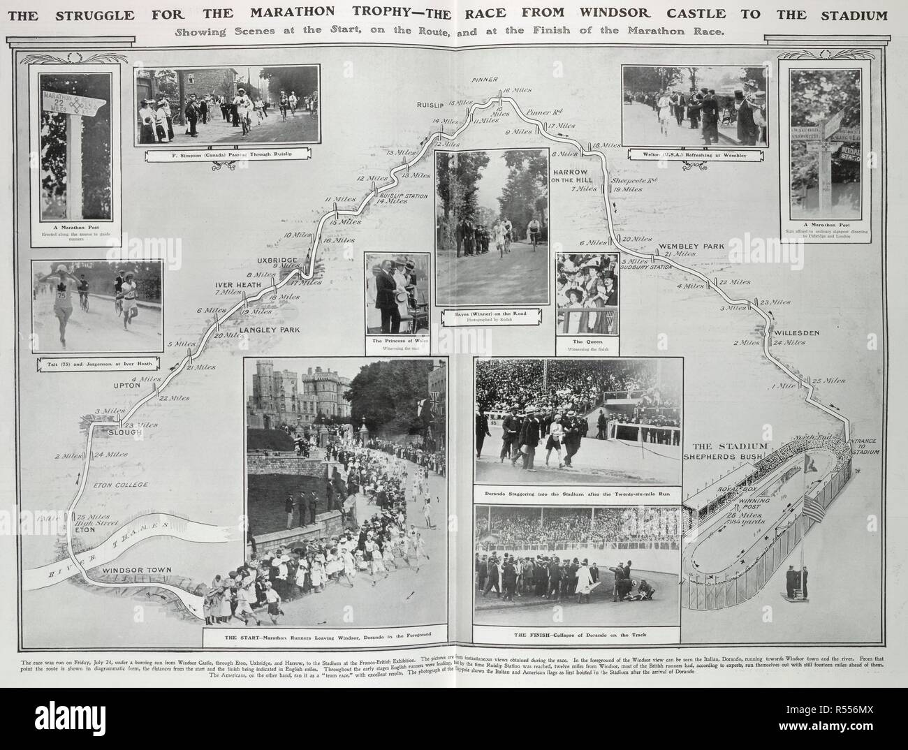 1908 summer olympics marathon hi-res stock photography and images - Alamy