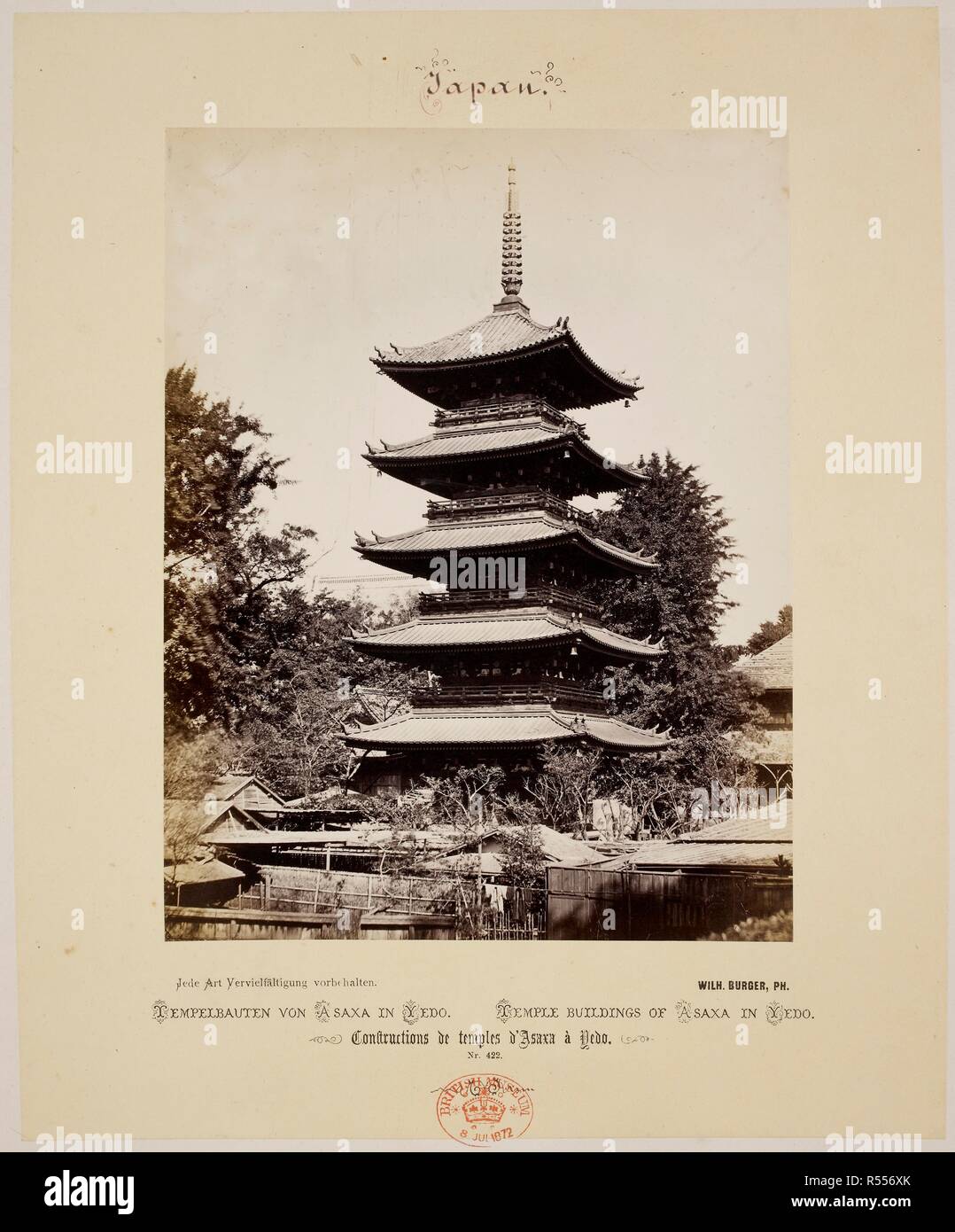 Temple buildings of a Asaxa in Yedo (Edo.). [A Series of 56 Views of ...
