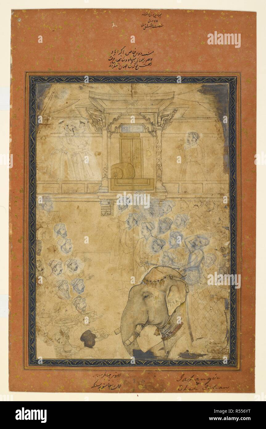 Prince Khurram embracing his father Jahangir. Johnson Collection. c ...