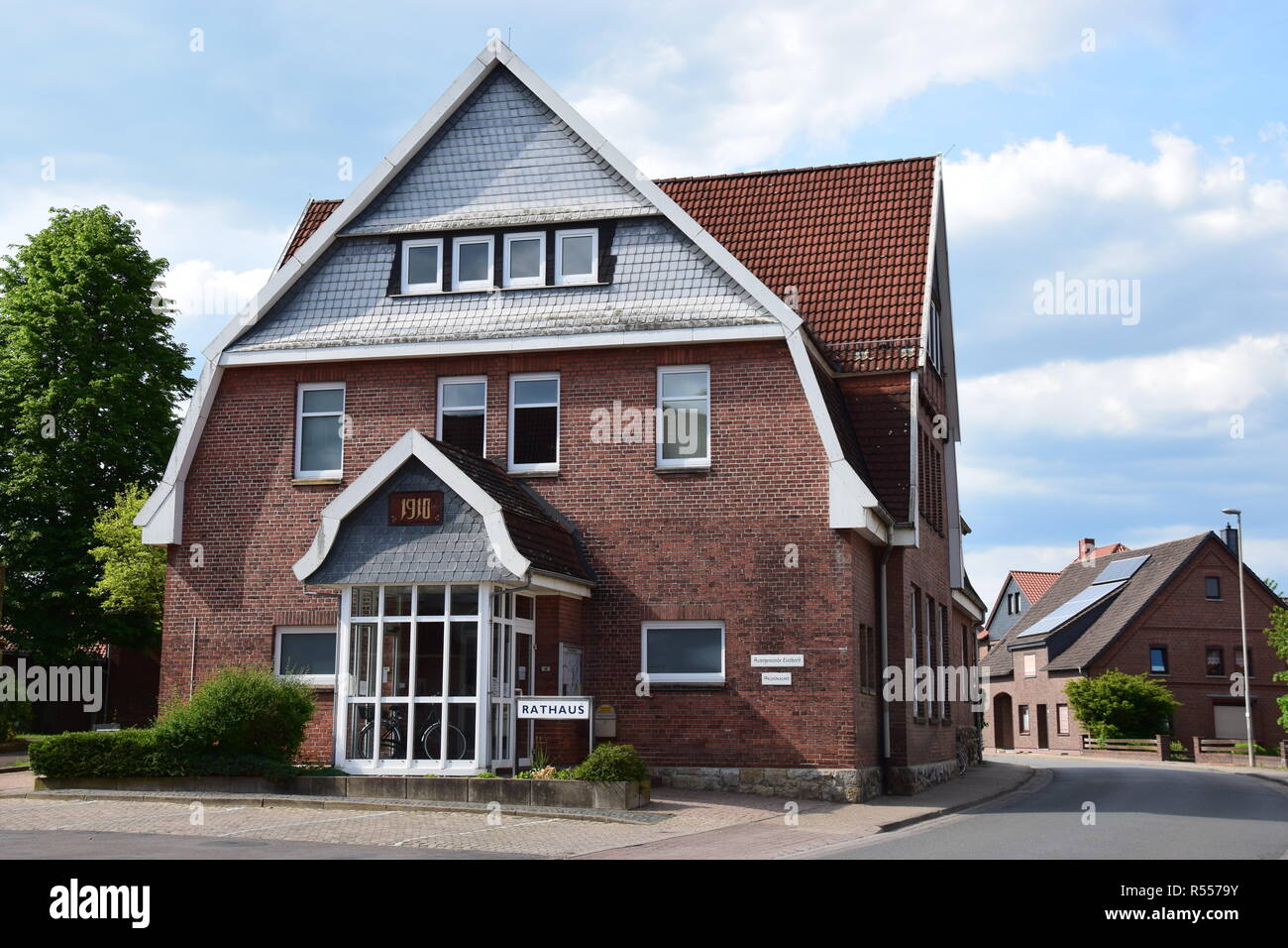 town hall in lindhorst Stock Photo - Alamy