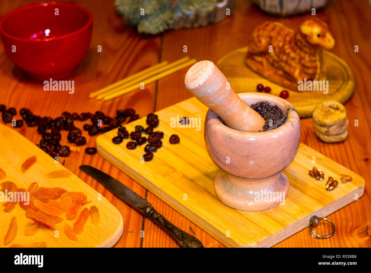 preparation of treats for traditional Orthodox Christmas - handmade ...