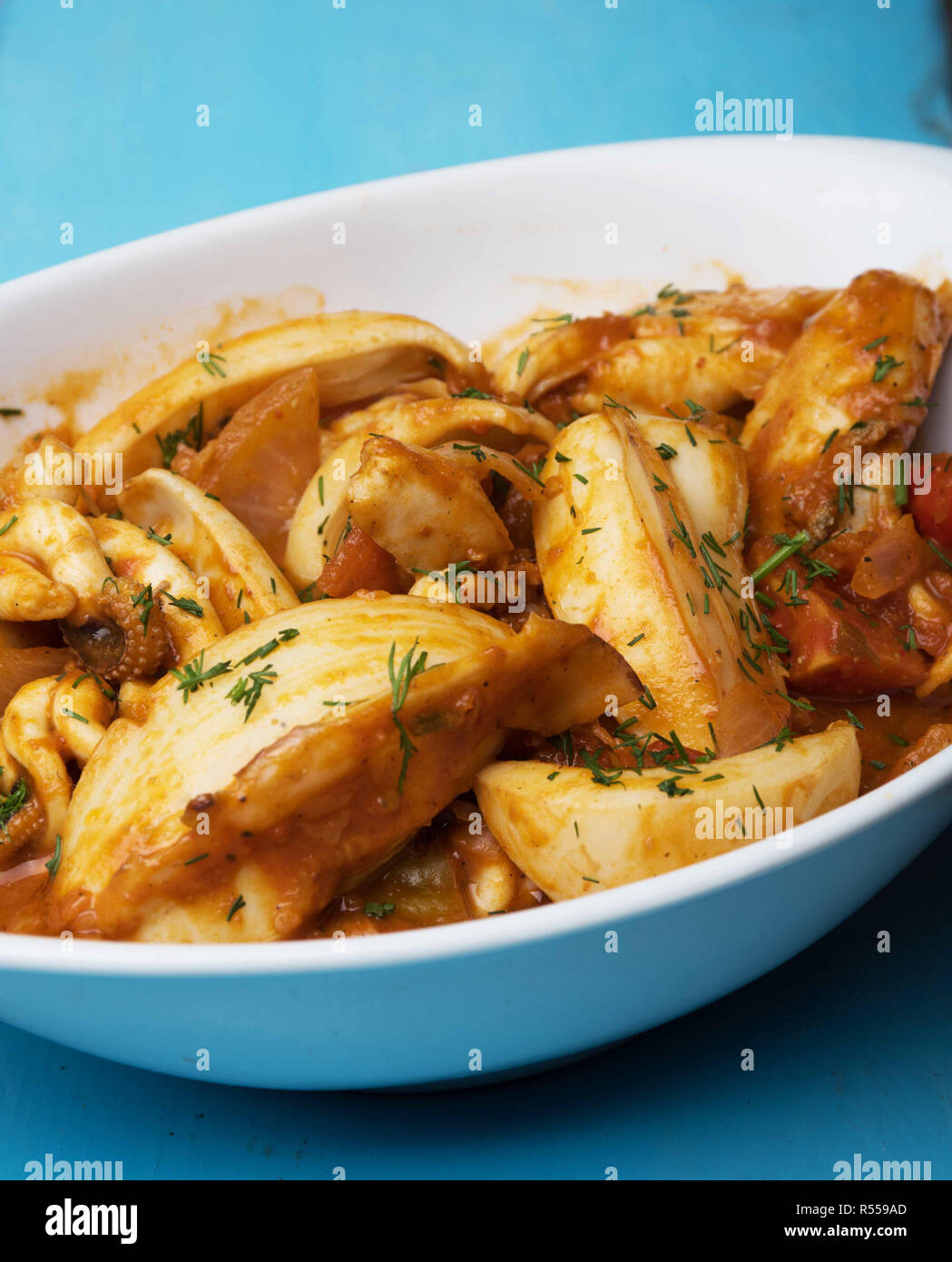 Calamari plate hi-res stock photography and images - Alamy