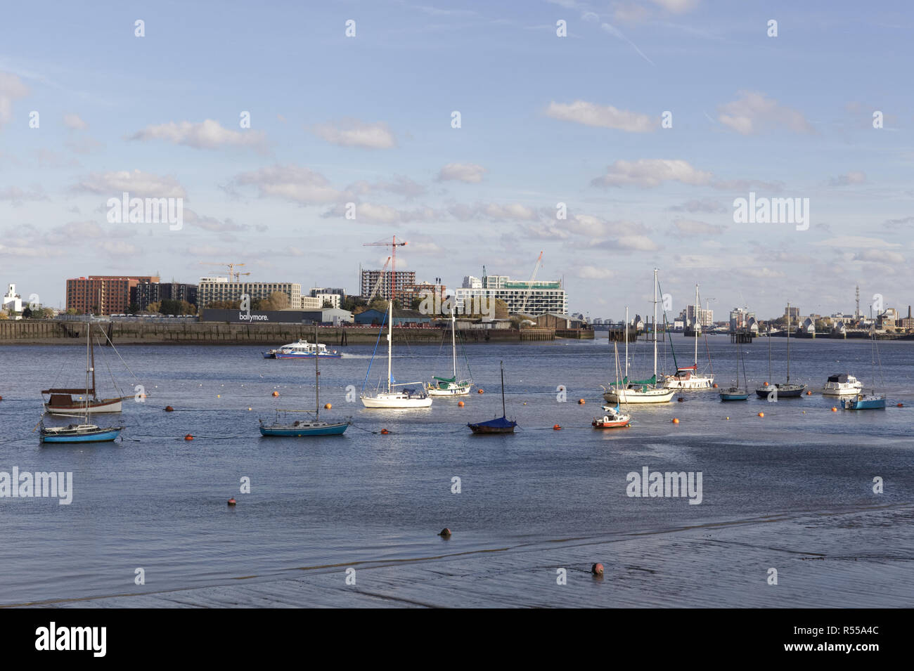 London river thames buoys hi-res stock photography and images - Alamy