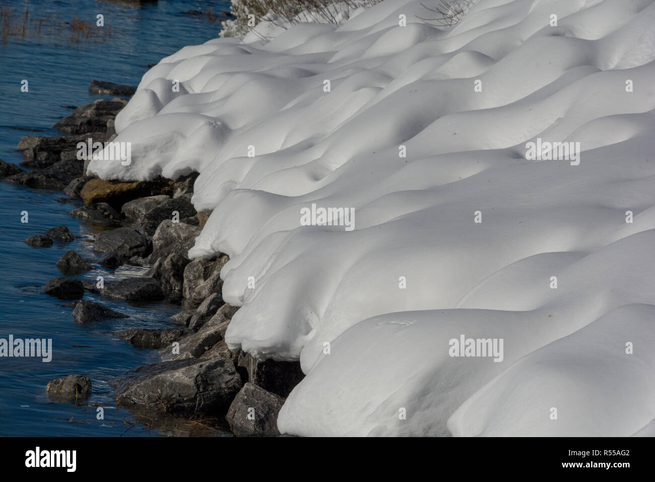 Snow at New York Harbor Stock Photo - Alamy