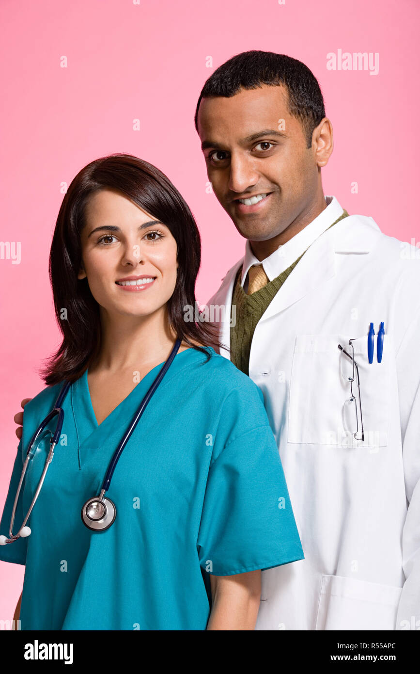 Doctor and nurse Stock Photo - Alamy