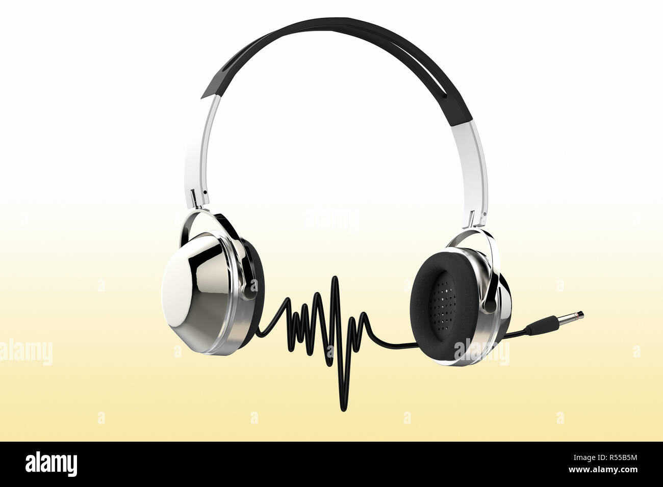 Headphones sound waves hi-res stock photography and images - Alamy