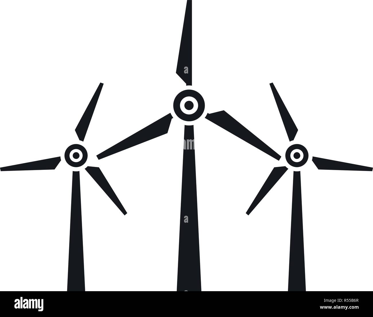 Wind energy icon. Simple illustration of wind energy vector icon for ...