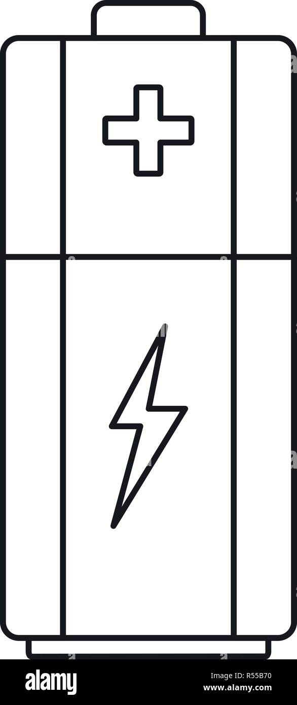 Battery icon. Outline illustration of battery vector icon for web ...