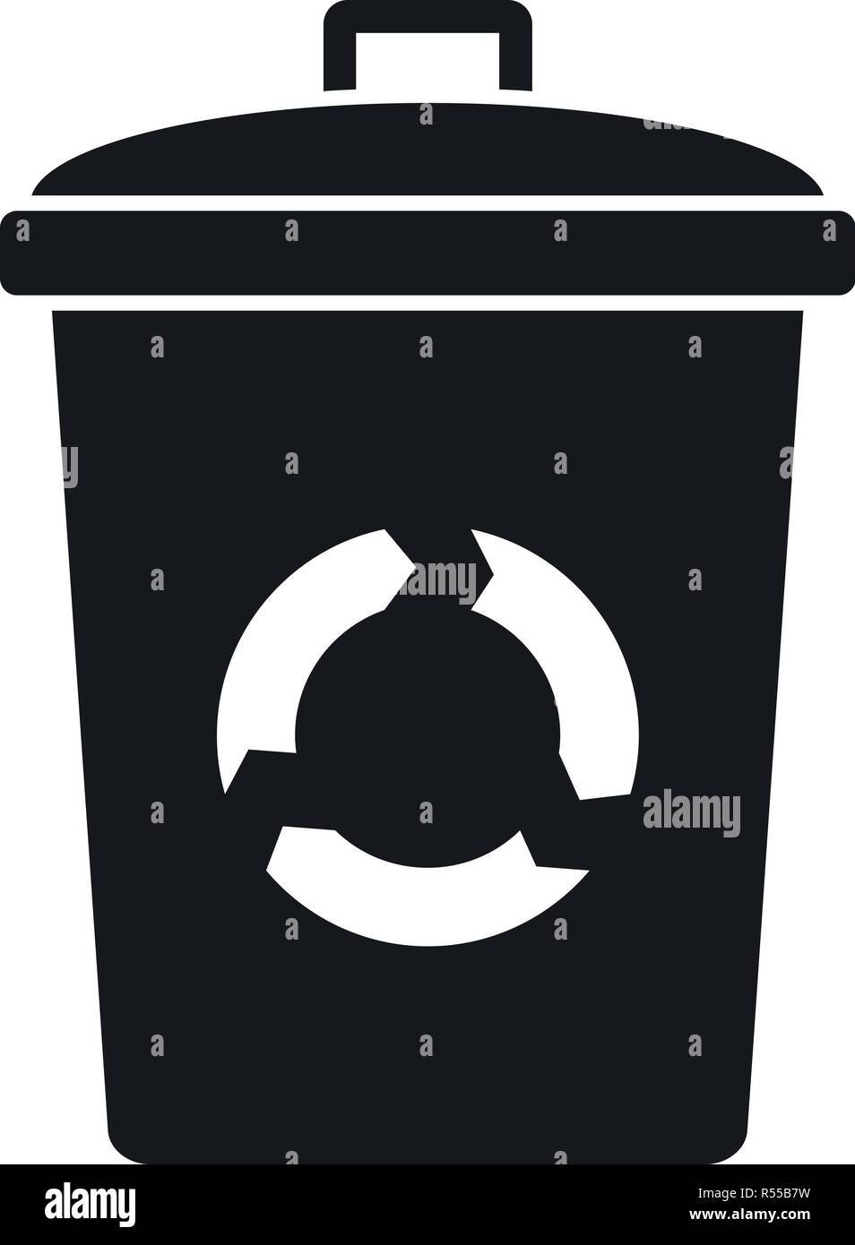 Recycling eco bin icon. Simple illustration of recycling eco bin vector ...