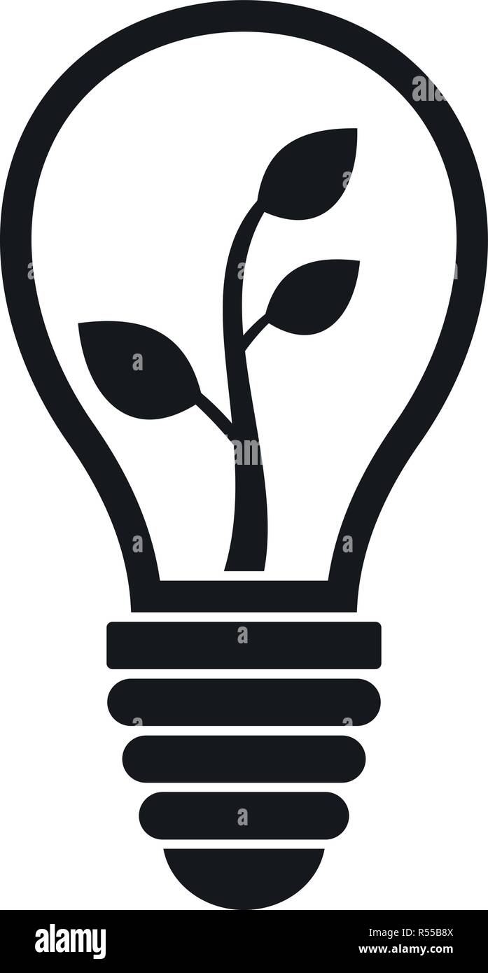 Eco save bulb icon. Simple illustration of eco save bulb vector icon ...