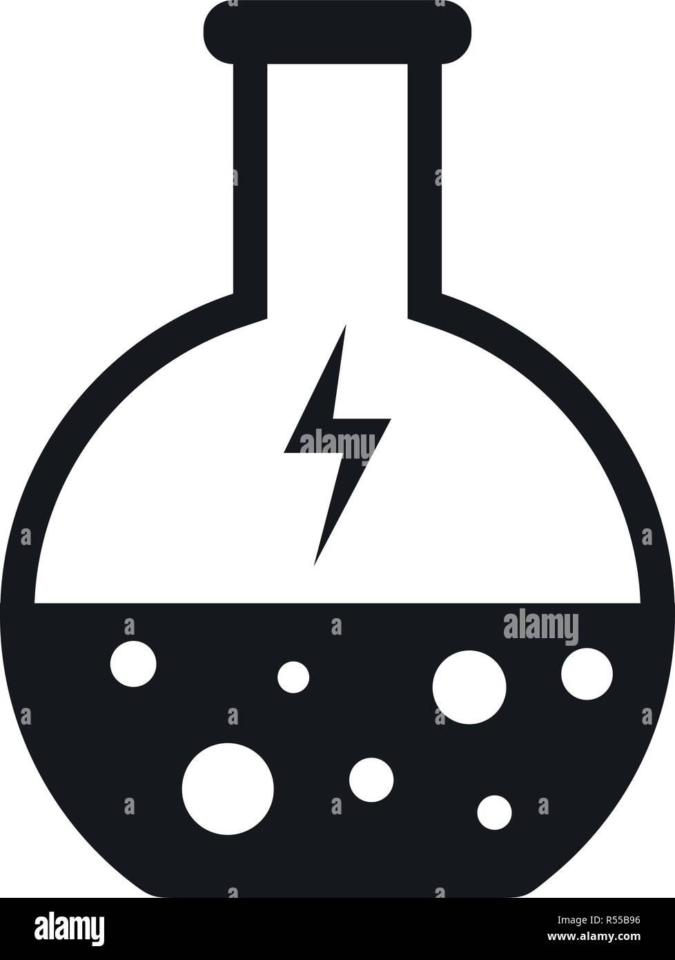 Energy solution flask icon. Simple illustration of energy solution ...