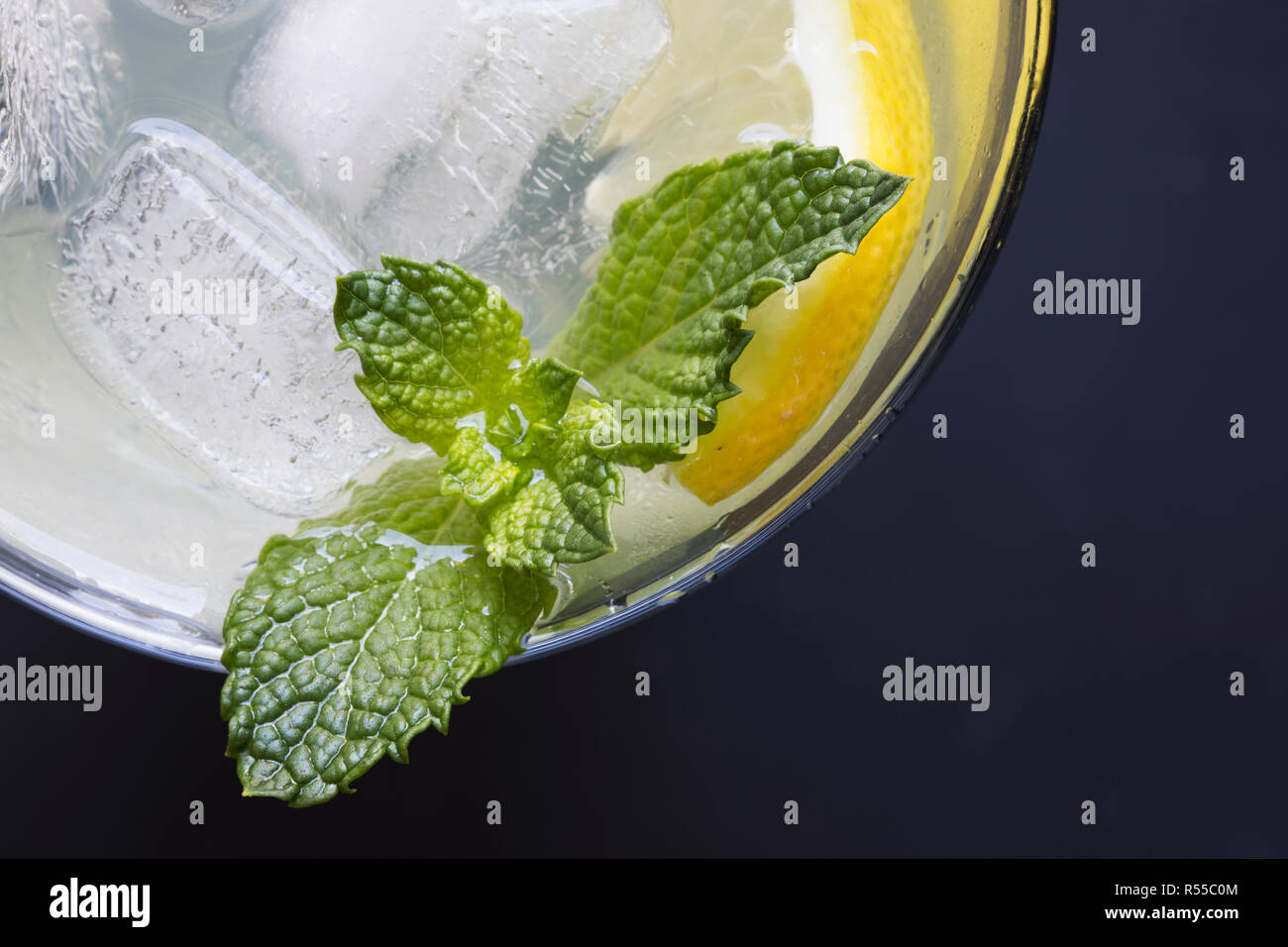 Mint Leaves in Lemonade Stock Photo - Alamy