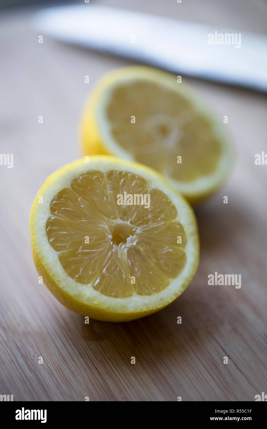 Lemon Halves Vertical Stock Photo - Alamy