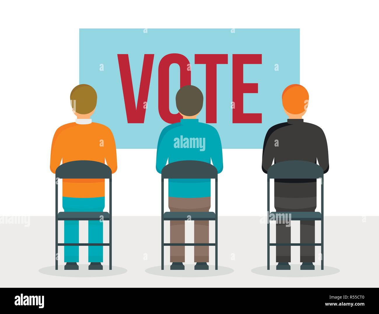 Vote people concept background. Flat illustration of vote people vector ...