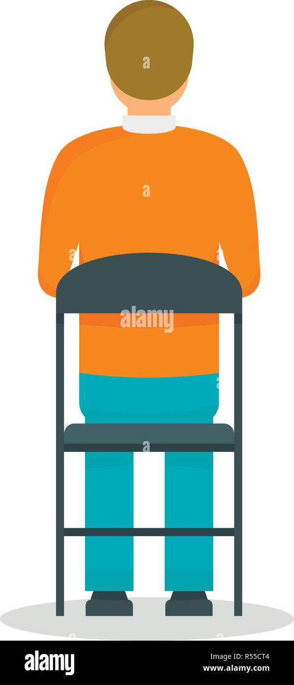 Back of man icon. Flat illustration of back of man vector icon for web ...