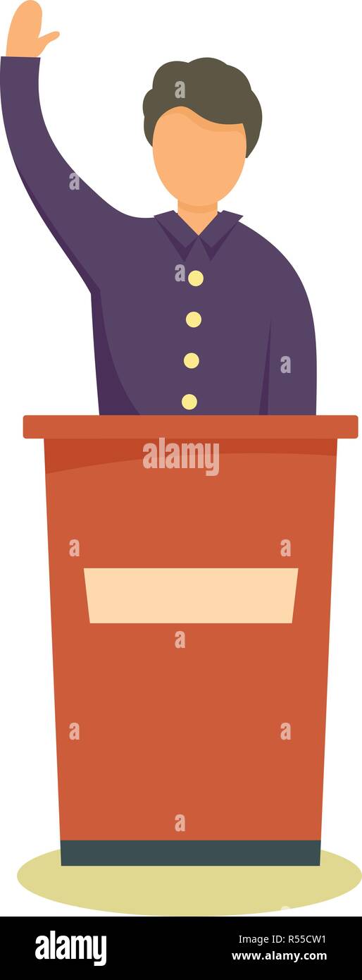 Political candidate icon. Flat illustration of political candidate ...