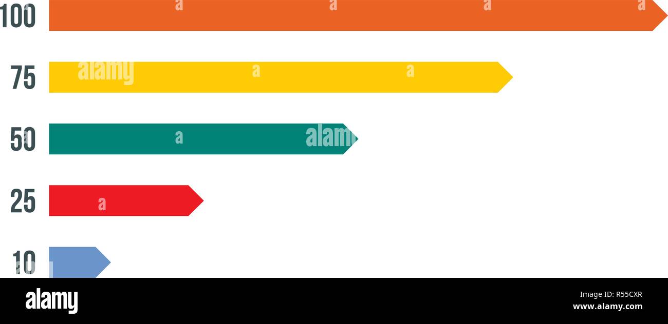 Colorful graph bar icon. Flat illustration of colorful graph bar vector ...