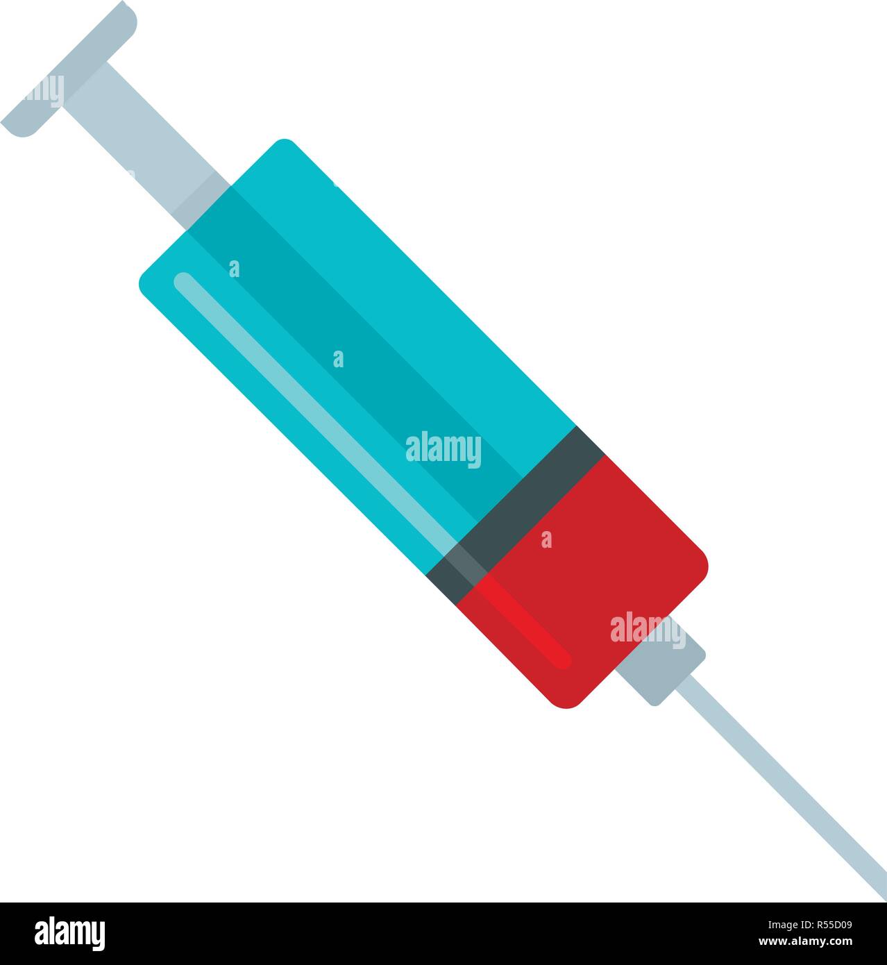 Blood syringe icon. Flat illustration of blood syringe vector icon for ...