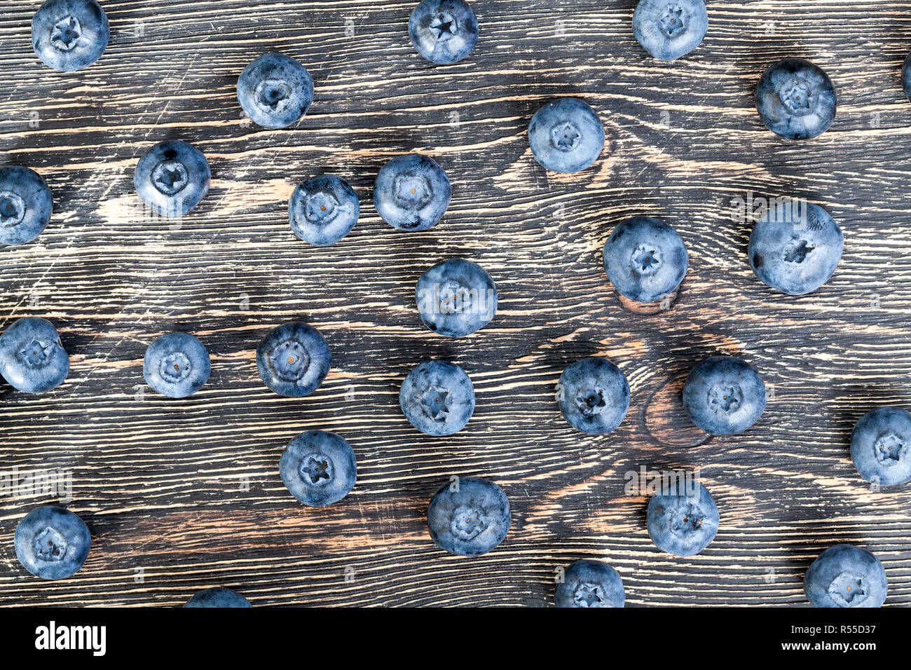 ripe blueberries after harvesting berries in a swamp, wholesome ...