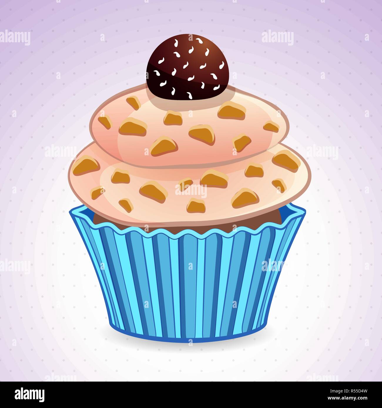 cute cupcake on a gradient background Stock Vector Image & Art - Alamy