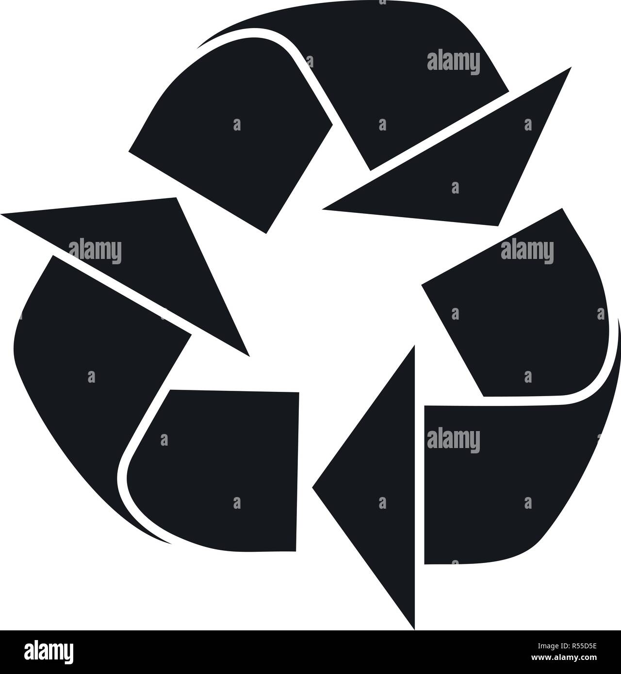 Recycle sign icon. Simple illustration of recycle sign vector icon for ...