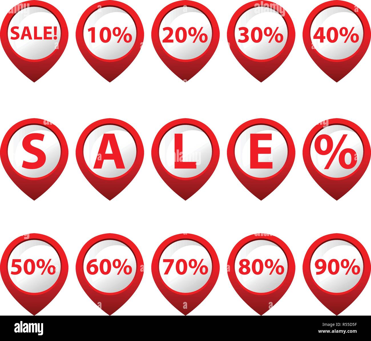 set of sale and discount web buttons Stock Vector Image & Art - Alamy