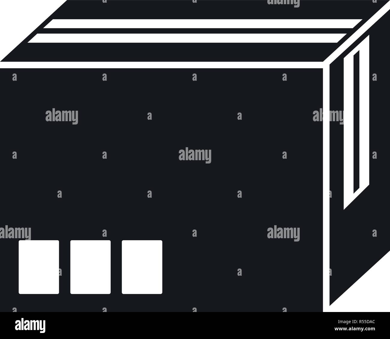 Carton box icon. Simple illustration of carton box vector icon for web ...