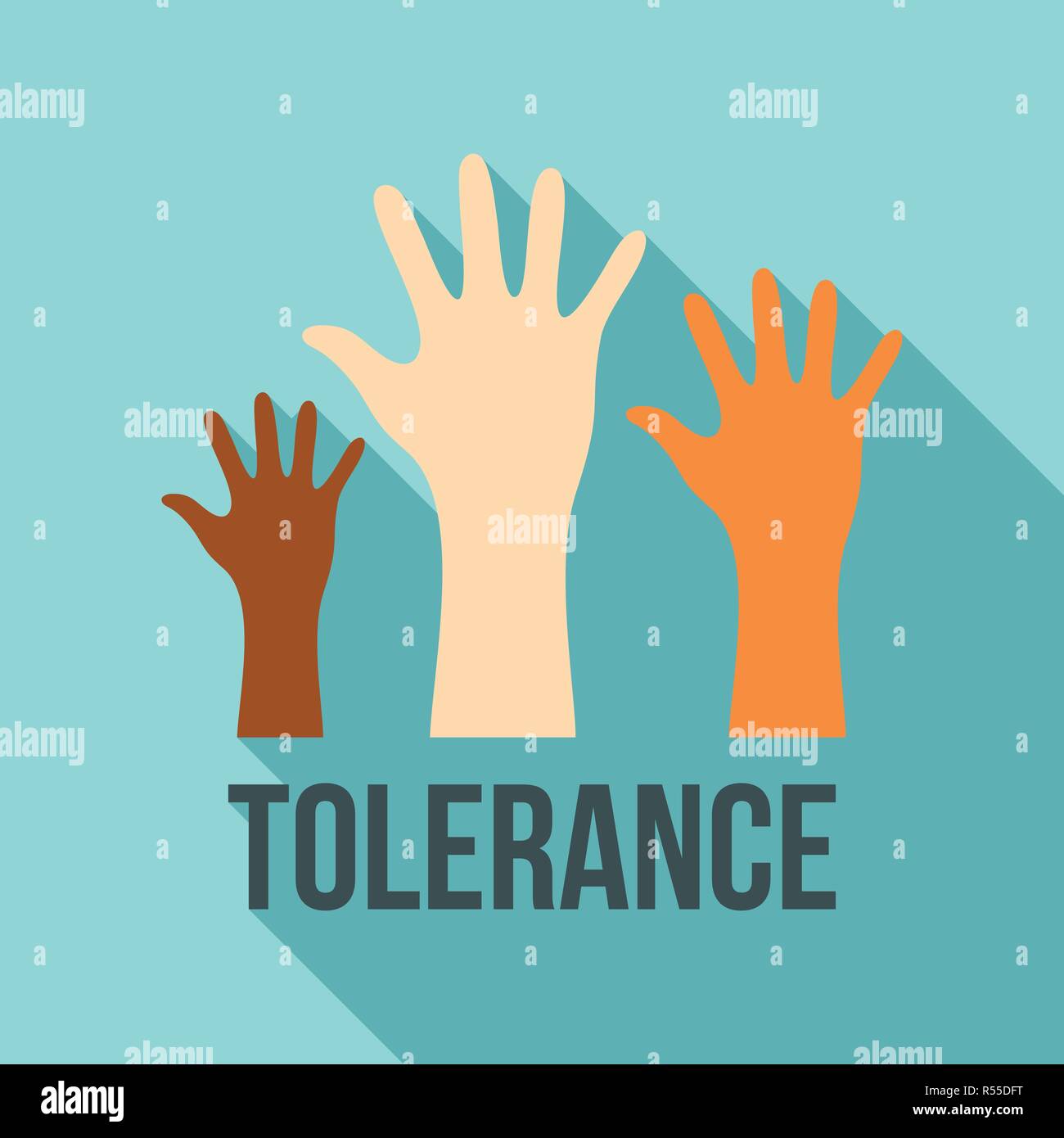 Racism tolerance logo. Flat illustration of racism tolerance vector ...