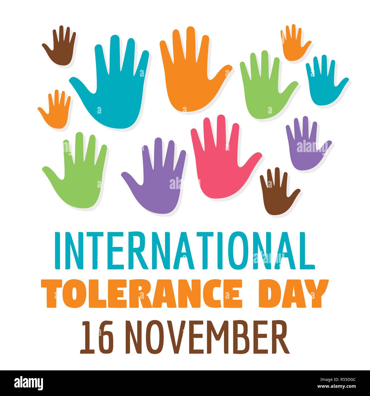 Racial tolerance day concept background. Flat illustration of racial ...