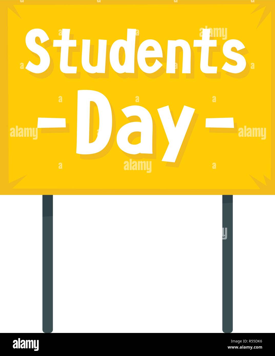 Student day banner icon. Flat illustration of student day banner vector ...