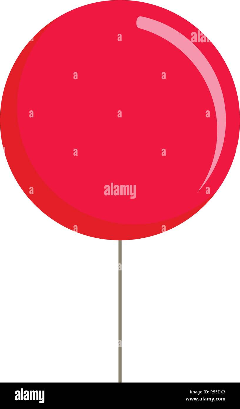 Red balloon icon. Flat illustration of red balloon vector icon for web ...