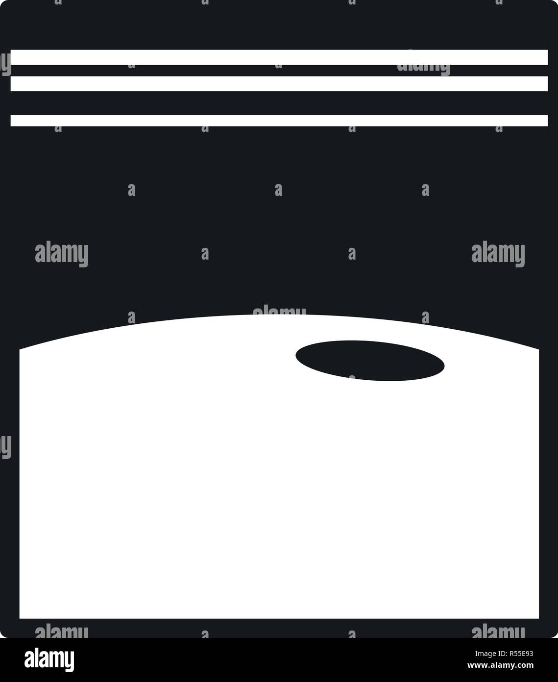 Cannabis plastic pack icon. Simple illustration of cannabis plastic ...