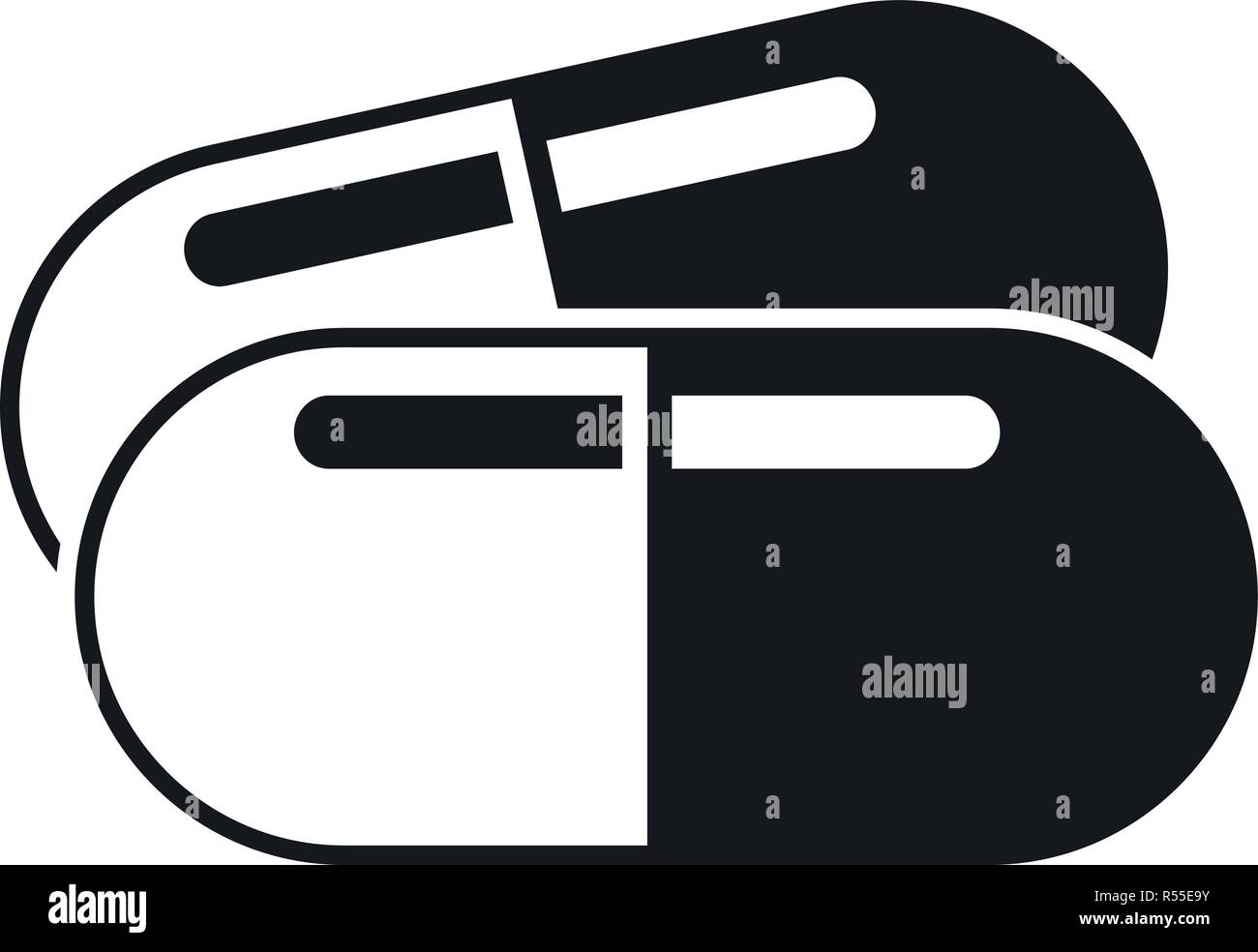 Marijuana drug pill icon. Simple illustration of marijuana drug pill ...