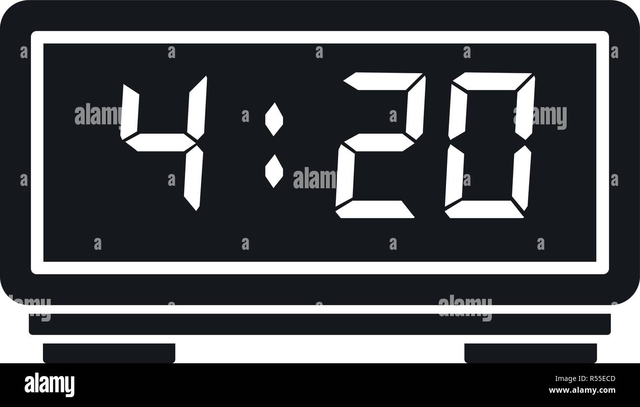 Digital alarm clock icon. Simple illustration of digital alarm clock ...