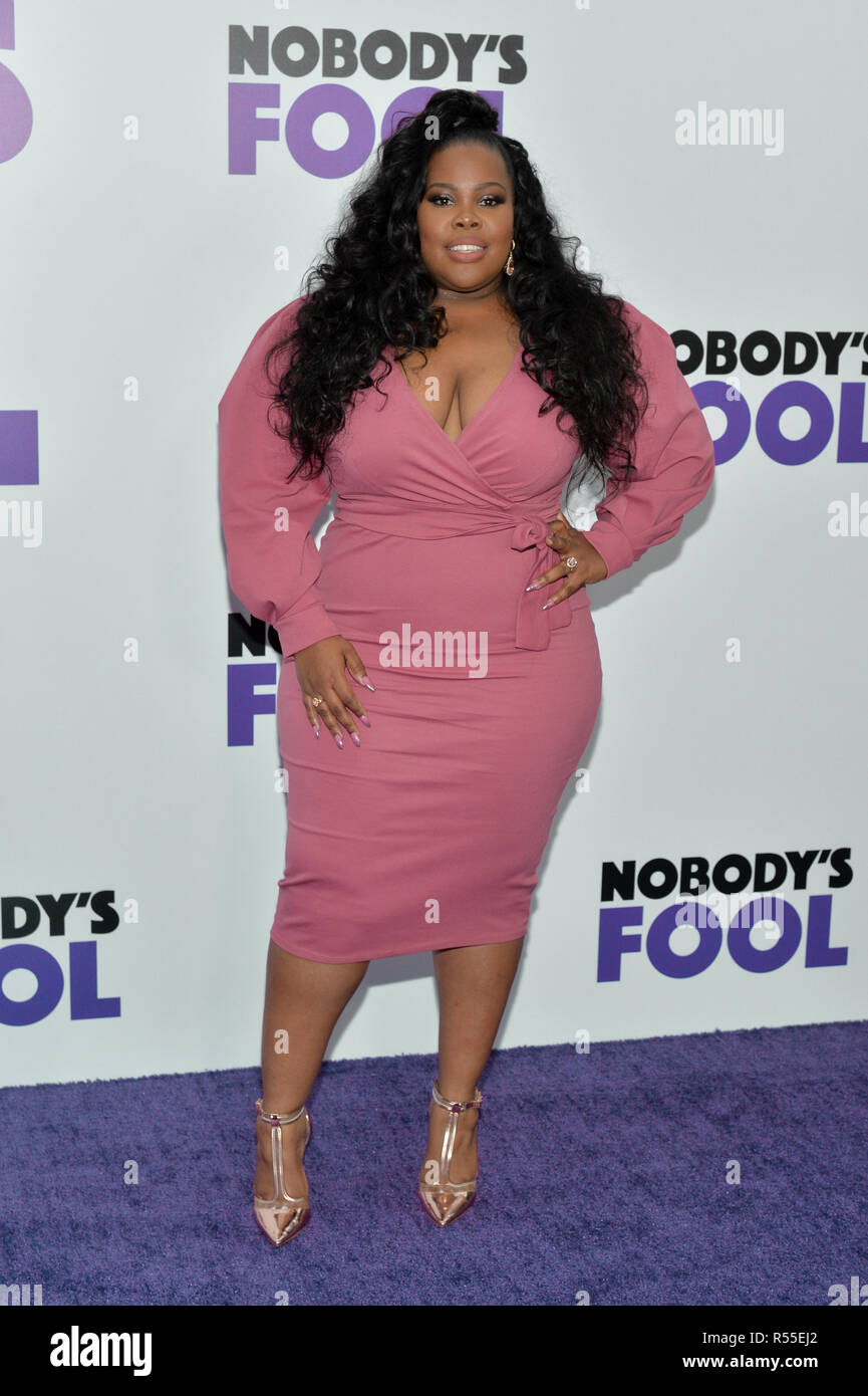 Amber Riley attends 'Nobody's Fool' New York Premiere at AMC Lincoln ...