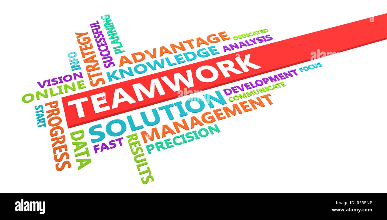 Teamwork Word Cloud Stock Photo - Alamy