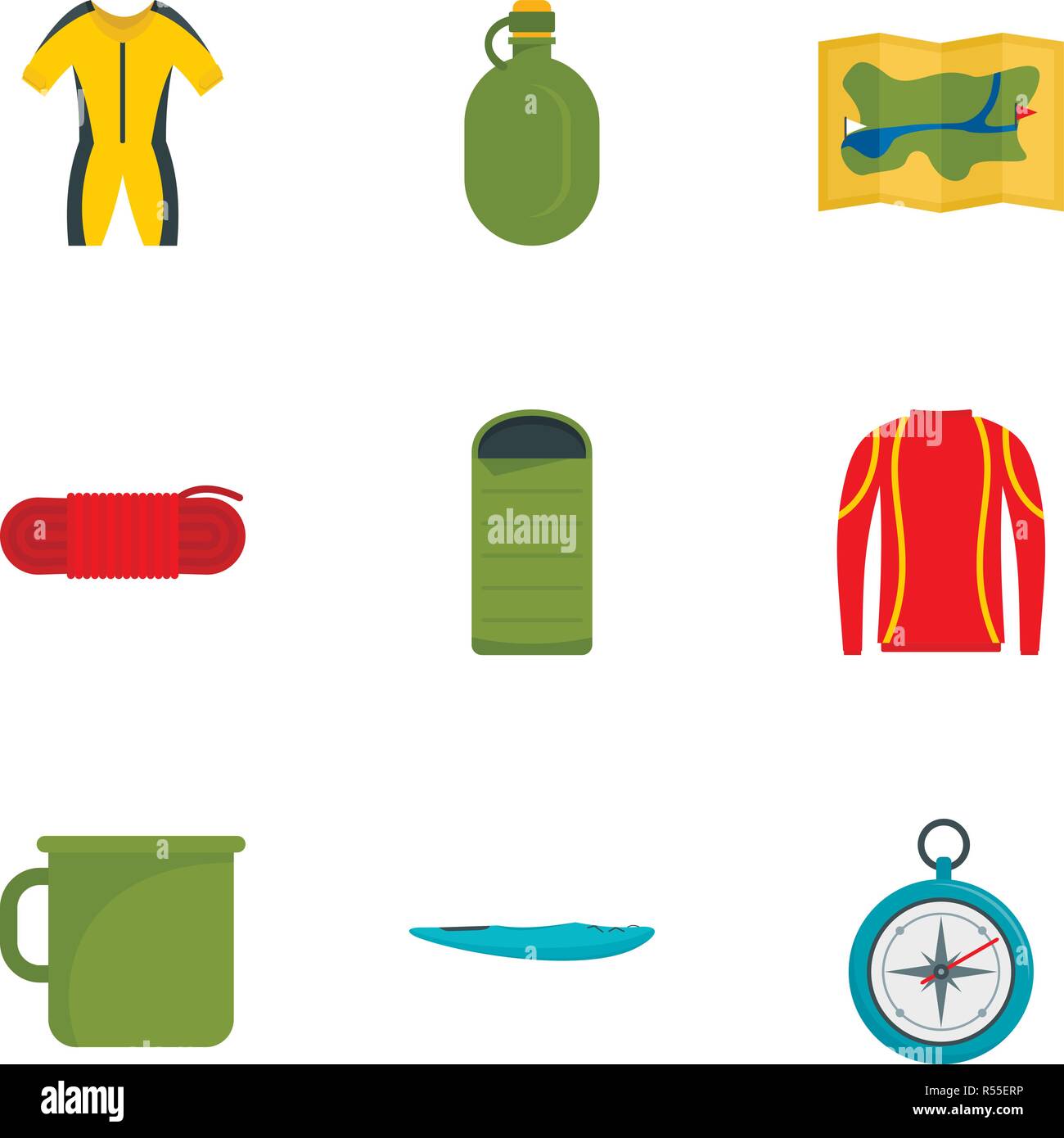 Tourism icon set. Flat set of 9 tourism vector icons for web design ...