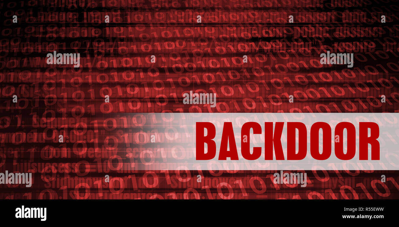 Backdoor Security Warning Stock Photo - Alamy