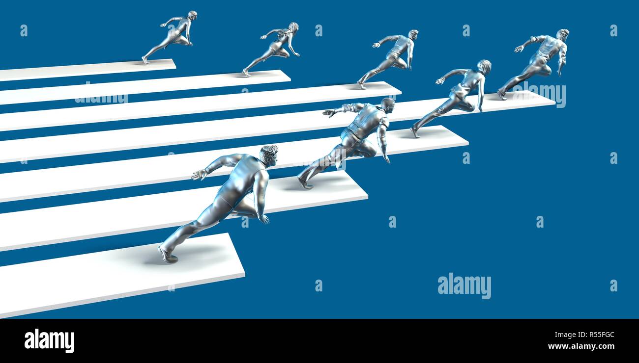 Racing to Success Stock Photo - Alamy