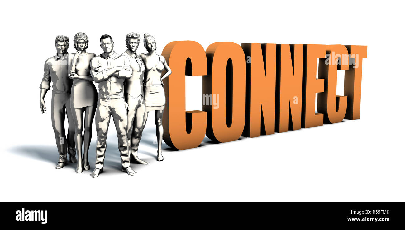 Business People Connect Art Stock Photo - Alamy