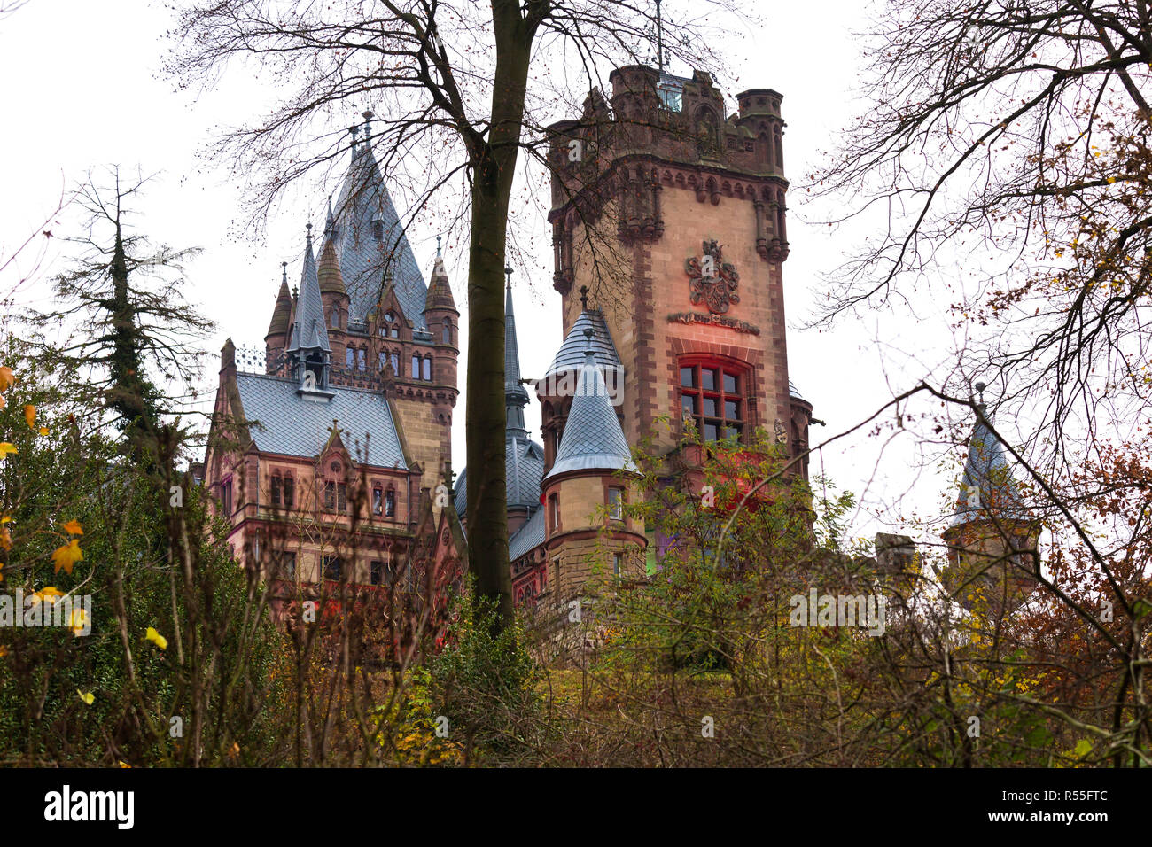 castle Drachenburg bonn germany in the winter Stock Photo - Alamy